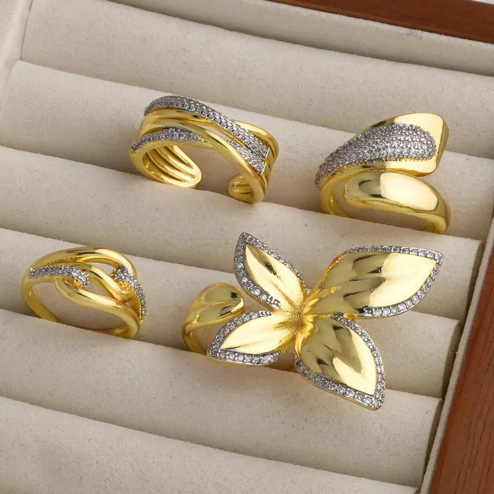 Crystal Butterfly Statement Ring – Luxe Aura Jewels